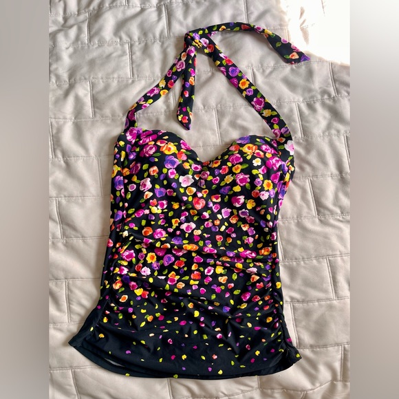 Anne Cole | Swim | Anne Cole Halter Swim Top Tankini Multicolor S ...